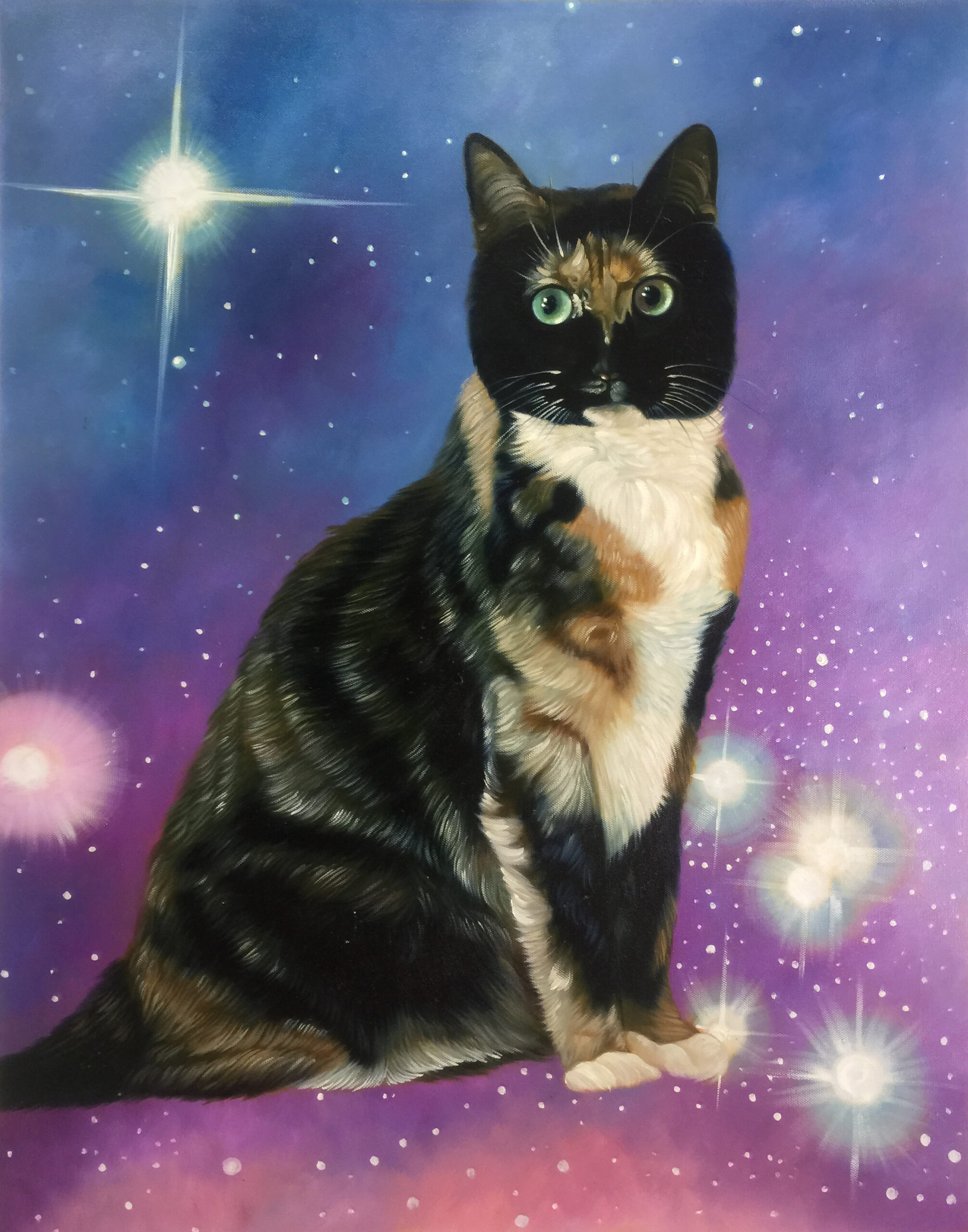 Space Cat Art - Paintings in Space! - Splendid Beast Pet Paintings