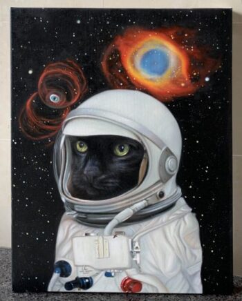 Space Cat Art - Paintings in Space! - Splendid Beast Pet Paintings